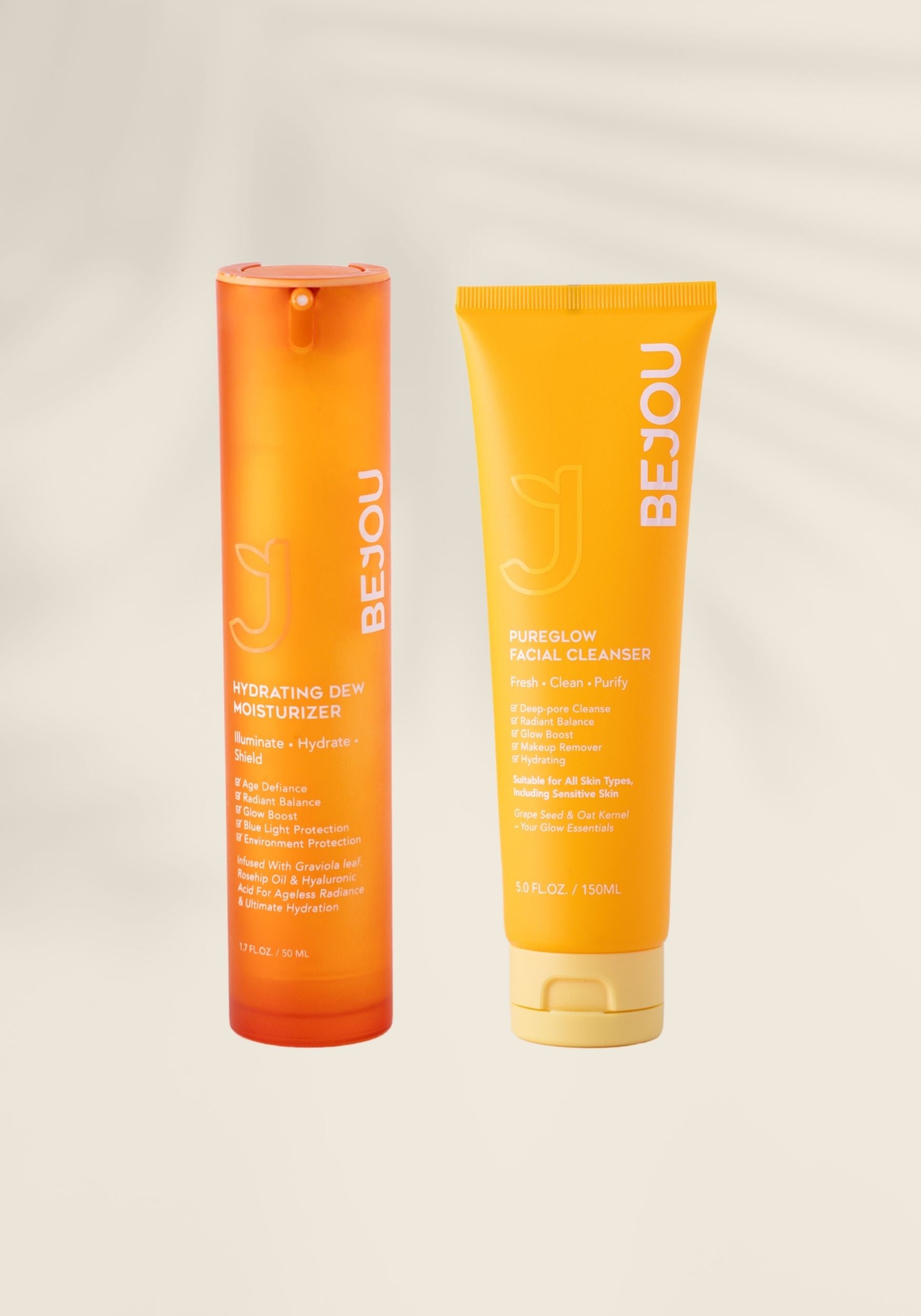 HYDRATING DEW MOISTURIZER + PUREGLOW CLEANSER – BEJOU